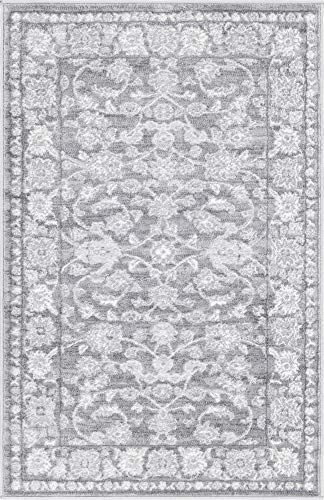 Rugs.com Boston Collection Rug – 3' x 5' Gray Low-Pile Rug Perfect for Living Rooms, Large Dining Rooms, Open Floorplans