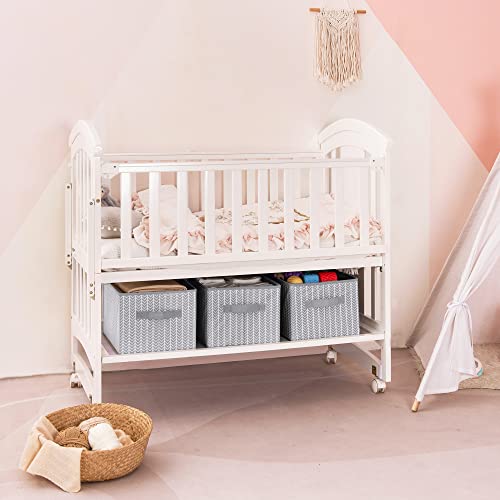 GRANNY SAYS Bundle of 3-Pack Rectangular Large Storage Bins & 3-Pack Rectangular Medium Storage Bins