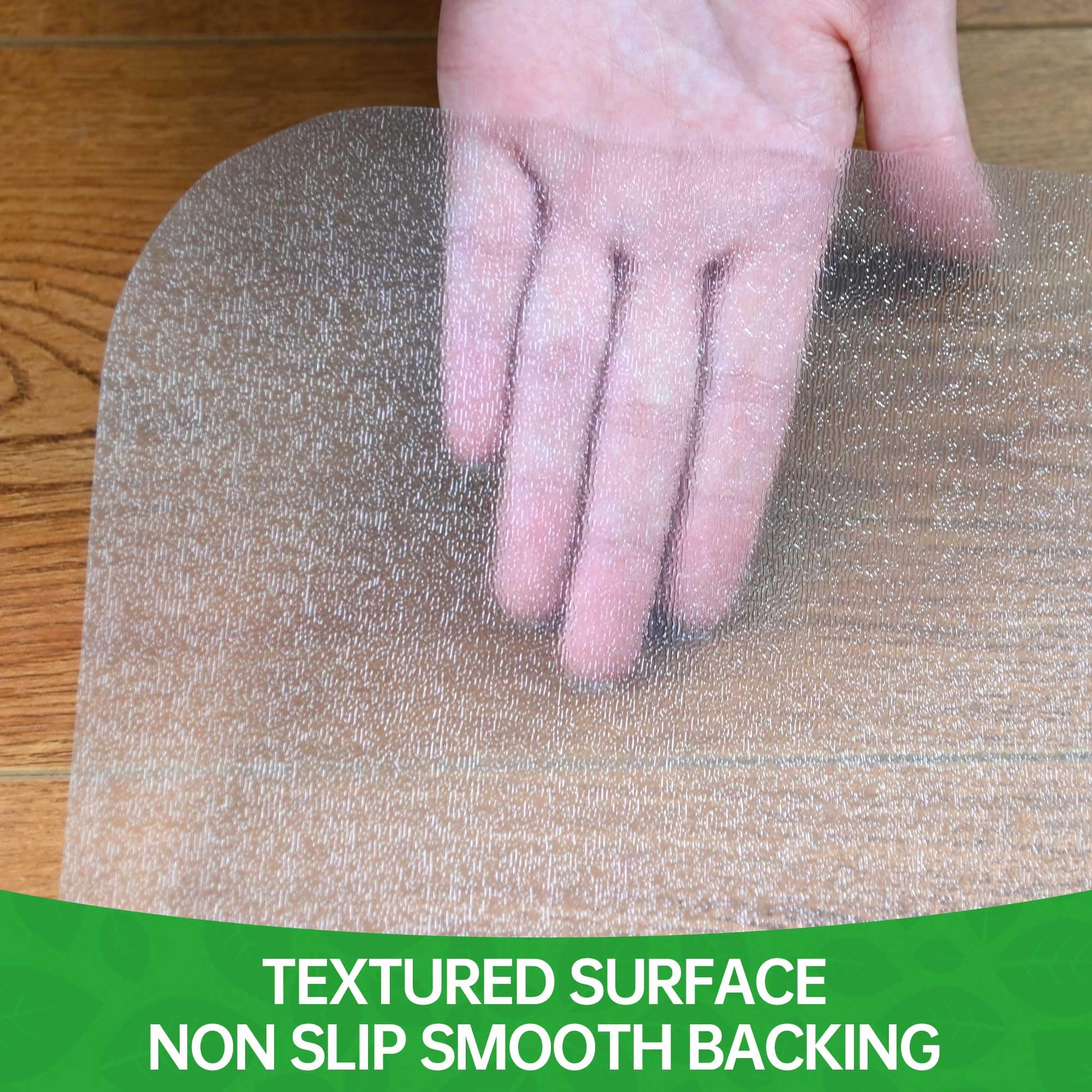 100pointONE Large Chair Mat for Hardwood Floors - 53 x 45 Inches Heavy Duty Large Office Floor Mats for Computer Desk, Easy Glide Floor Protection Mats for Rolling Chairs (45'' x 53'' with Lip)