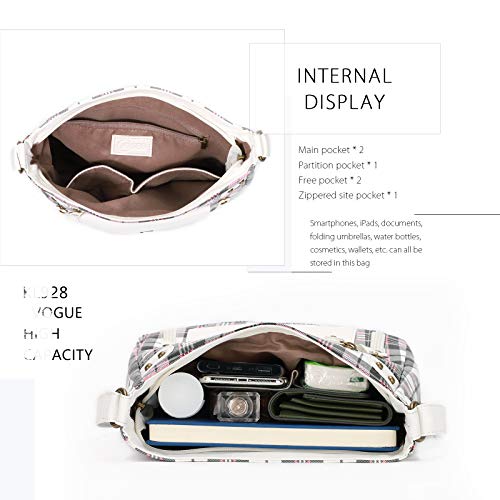 KL928 Crossbody Bags for Women Shoulder Purses and Handbags, L-white