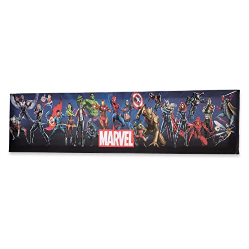 Open Road Brands Marvel Gallery Wrapped Canvas Wall Decor - Large Superhero Picture Featuring Marvel Characters for Man Cave, Bedroom or Movie Room