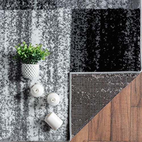 LUXE WEAVERS Gray 2x3 Art Deco Abstract Geometric Area Rug, Medium Pile, Stain-Resistant Carpet