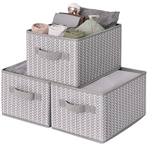 GRANNY SAYS Bundle of 3-Pack Rectangular Large Storage Bins & 3-Pack Rectangular Medium Storage Bins