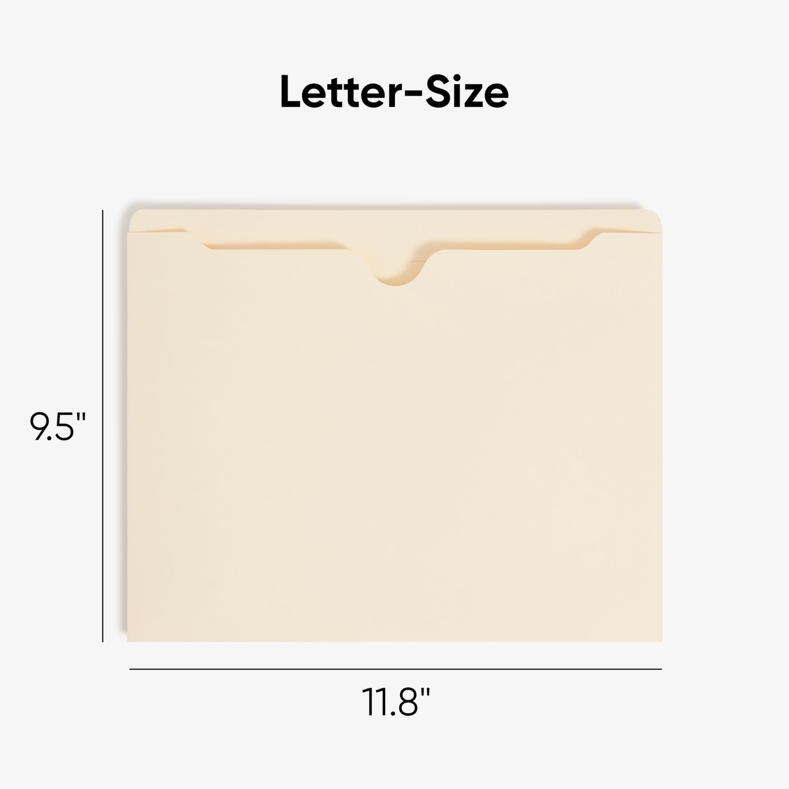 Smead File Jacket, Reinforced Straight-Cut Tab, Flat-No Expansion, Letter Size, Manila, 100 per Box (75500)