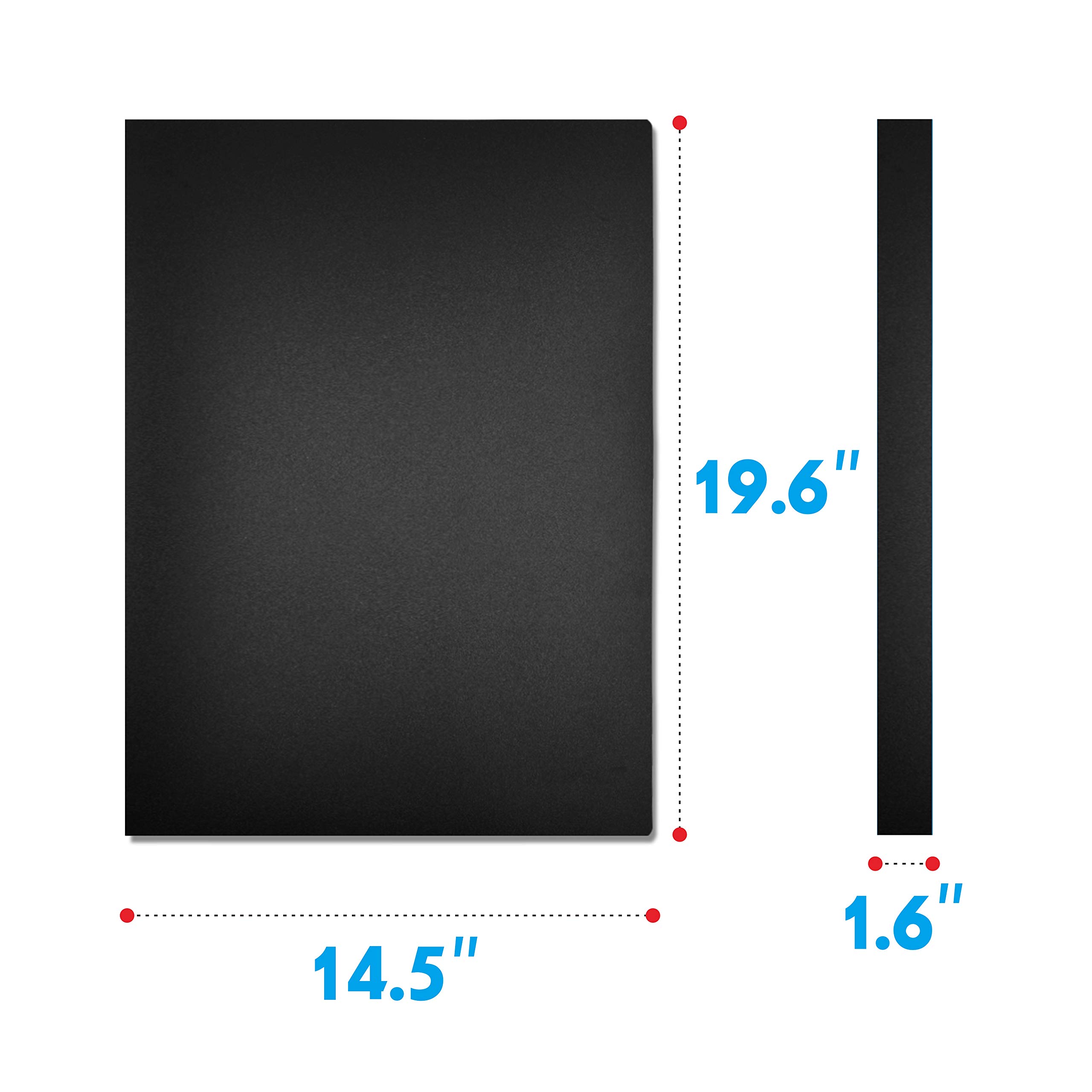 Presentation Book 40 Clear Pockets Sleeves Protectors Art Portfolio Clear Book for Artwork, Report Sheet, Letter (Can Accommodate 19.1 X 13.3inch)