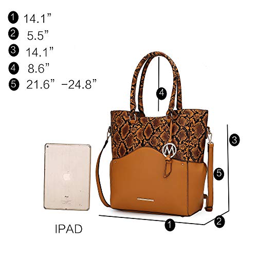 MKF Collection Set Shoulder Bag for Women & Wristlet Coin Pouch Purse β PU Leather Top Handle Pocketbook Crossbody Tote Handbag
