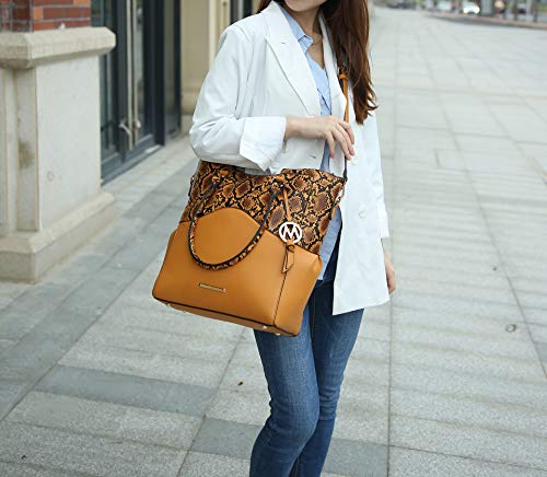 MKF Collection Set Shoulder Bag for Women & Wristlet Coin Pouch Purse β PU Leather Top Handle Pocketbook Crossbody Tote Handbag
