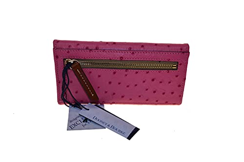 Dooney & Bourke Ostrich Continental Clutch Hot Pink