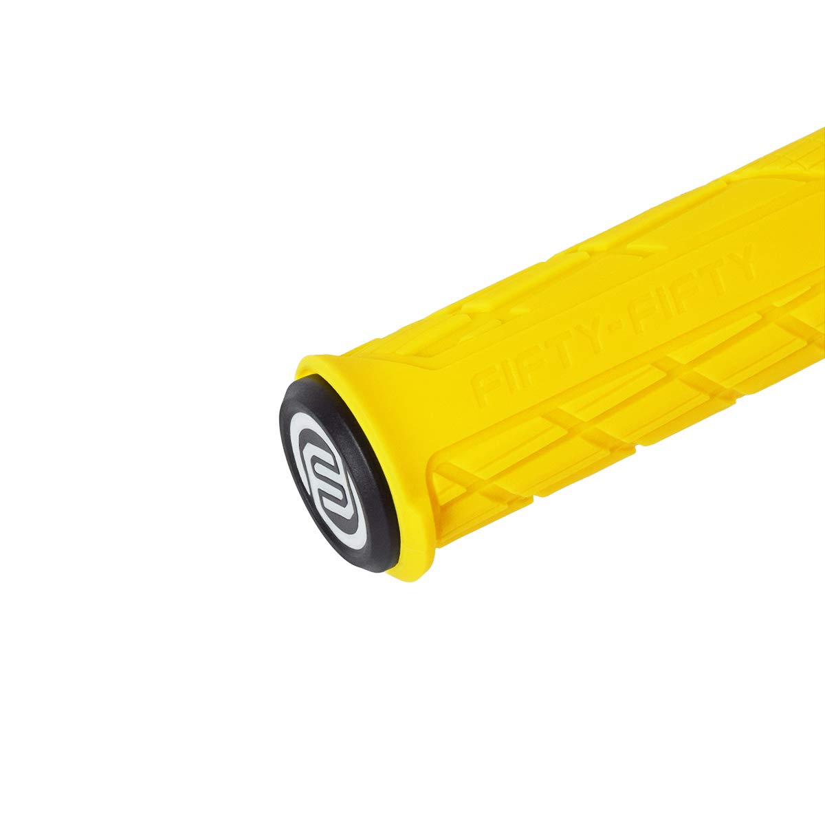 FIFTY-FIFTY Mountain Bike Handlebar Grips, Single Lock-on MTB Grips, Comfortable and Lock On, Non-Slip Bicycle Handle, Fit for All Mountain, Enduro, Downhill (Yellow)