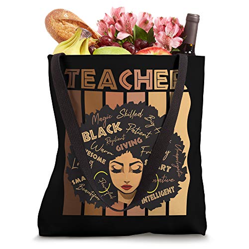 Black Smart Teacher Afro Love Melanin African American Women Tote Bag