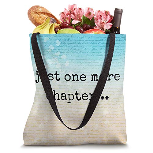 Just One More Chapter Library Book Lover Reader Tote Bag