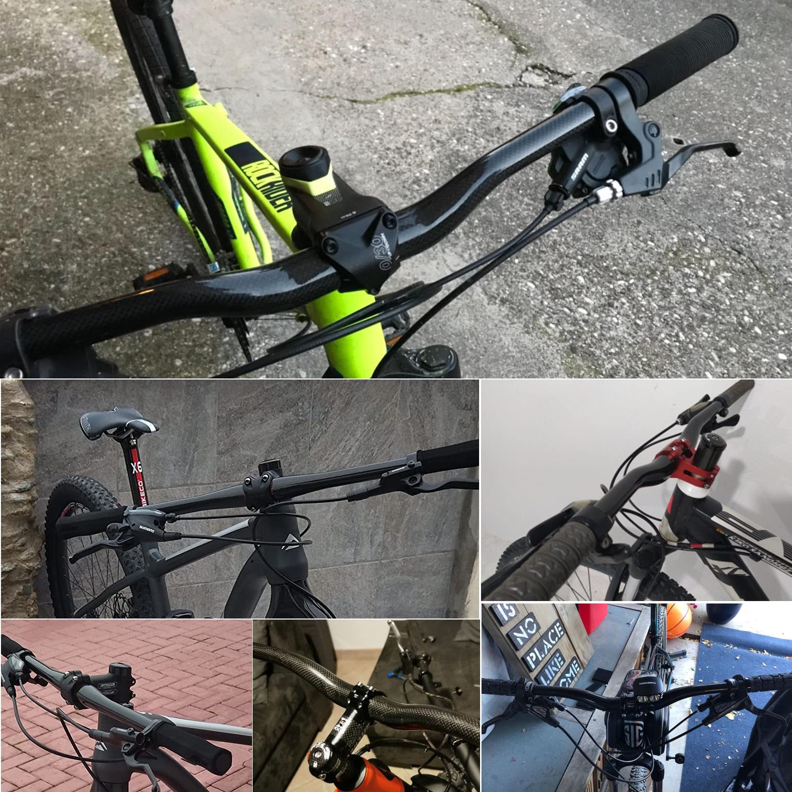 MTB Handlebars RXL SL Carbon Handlebars Mountain Bike Handlebars MTB Riser Handlebars 31.8 MTB Carbon Fiber Bike Handlebars Mountain Bicycle for Cycling Male 760mm