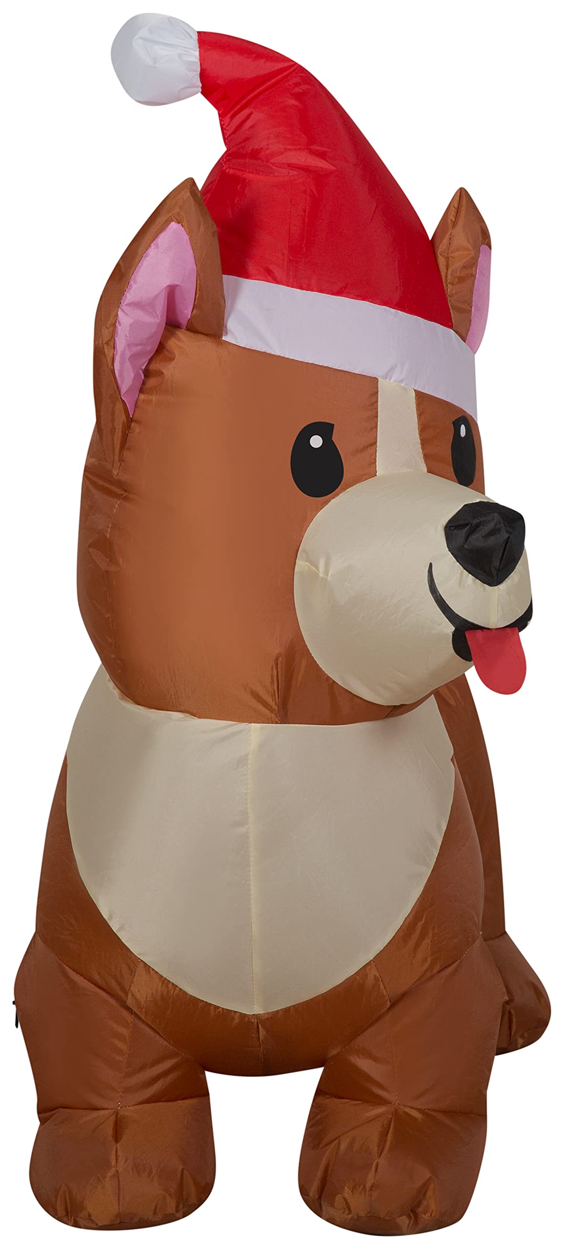 Gemmy Christmas Airblown Inflatable Corgi Dog, 2.5 ft Tall, Brown