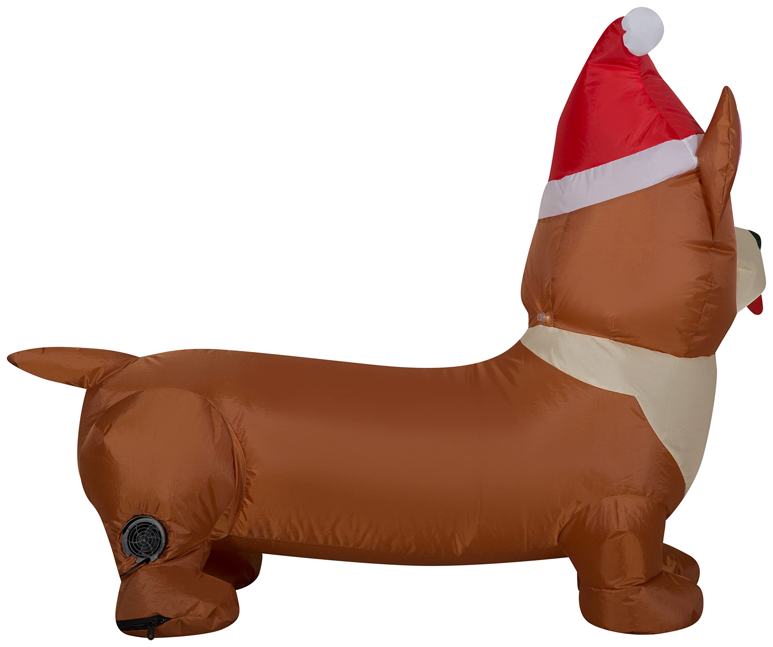 Gemmy Christmas Airblown Inflatable Corgi Dog, 2.5 ft Tall, Brown