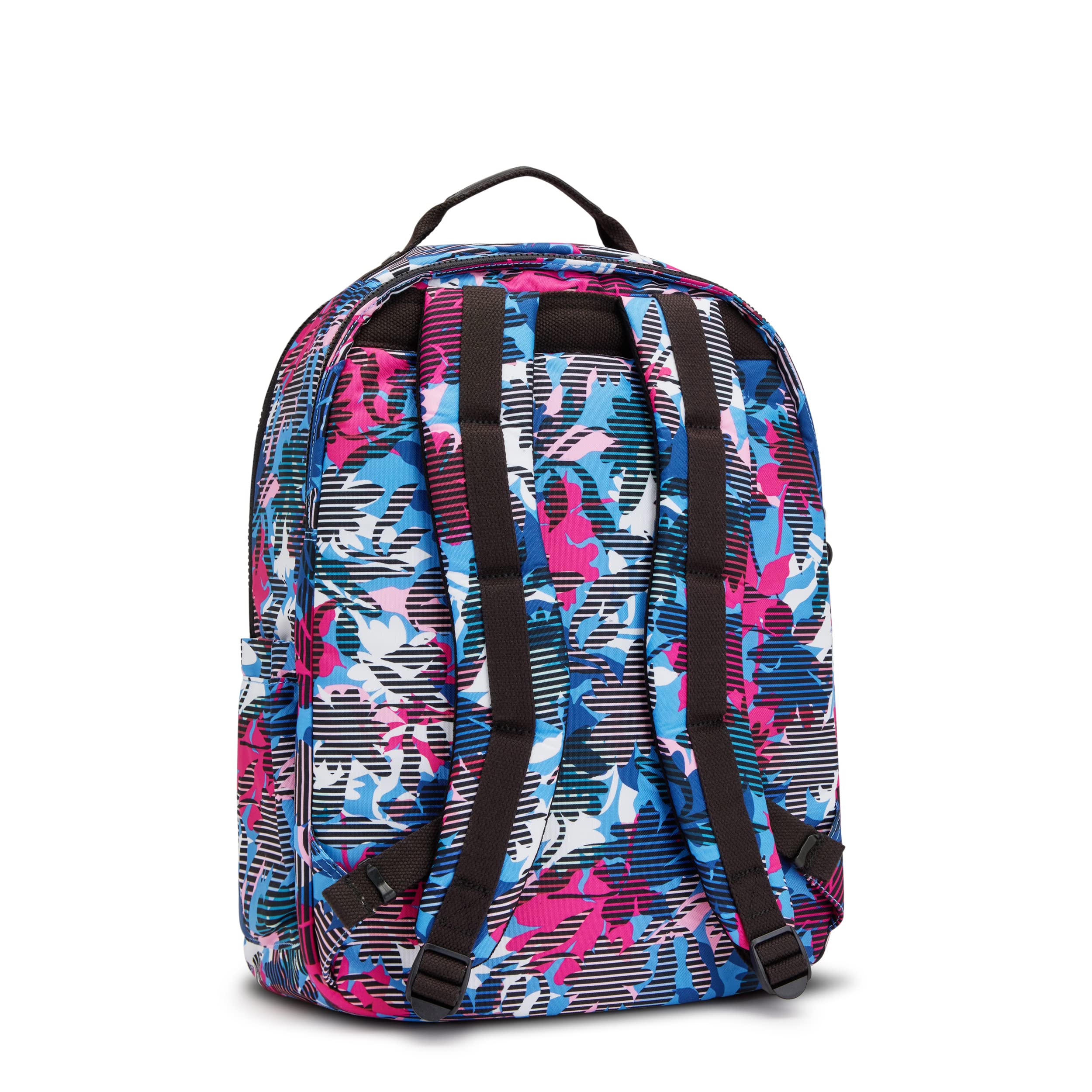 Kipling Women's Seoul Extra Large 17โ Laptop Backpack, Durable, Roomy with Padded Shoulder Straps, School Bag, Brilliant Blossoms, 13.5''L x 18.25''H x 7.75''D