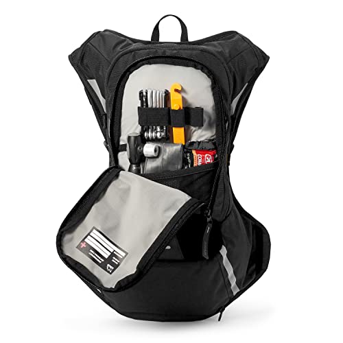 USWE MTB Hydro Hydration Pack with 3L Hydration Bladder - Hydration Backpack for Cycling, Mountain Biking, E-MTB and Gravel Riding, Backpack with Water Bladder (8L, Black)
