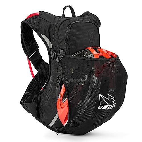 USWE MTB Hydro Hydration Pack with 3L Hydration Bladder - Hydration Backpack for Cycling, Mountain Biking, E-MTB and Gravel Riding, Backpack with Water Bladder (8L, Black)