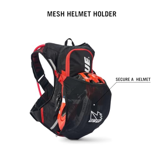 USWE MTB Hydro Hydration Pack with 3L Hydration Bladder - Hydration Backpack for Cycling, Mountain Biking, E-MTB and Gravel Riding, Backpack with Water Bladder (8L, Black)