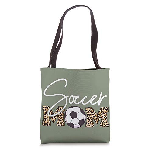Soccer Mom Leopard Print Ball Tote Bag