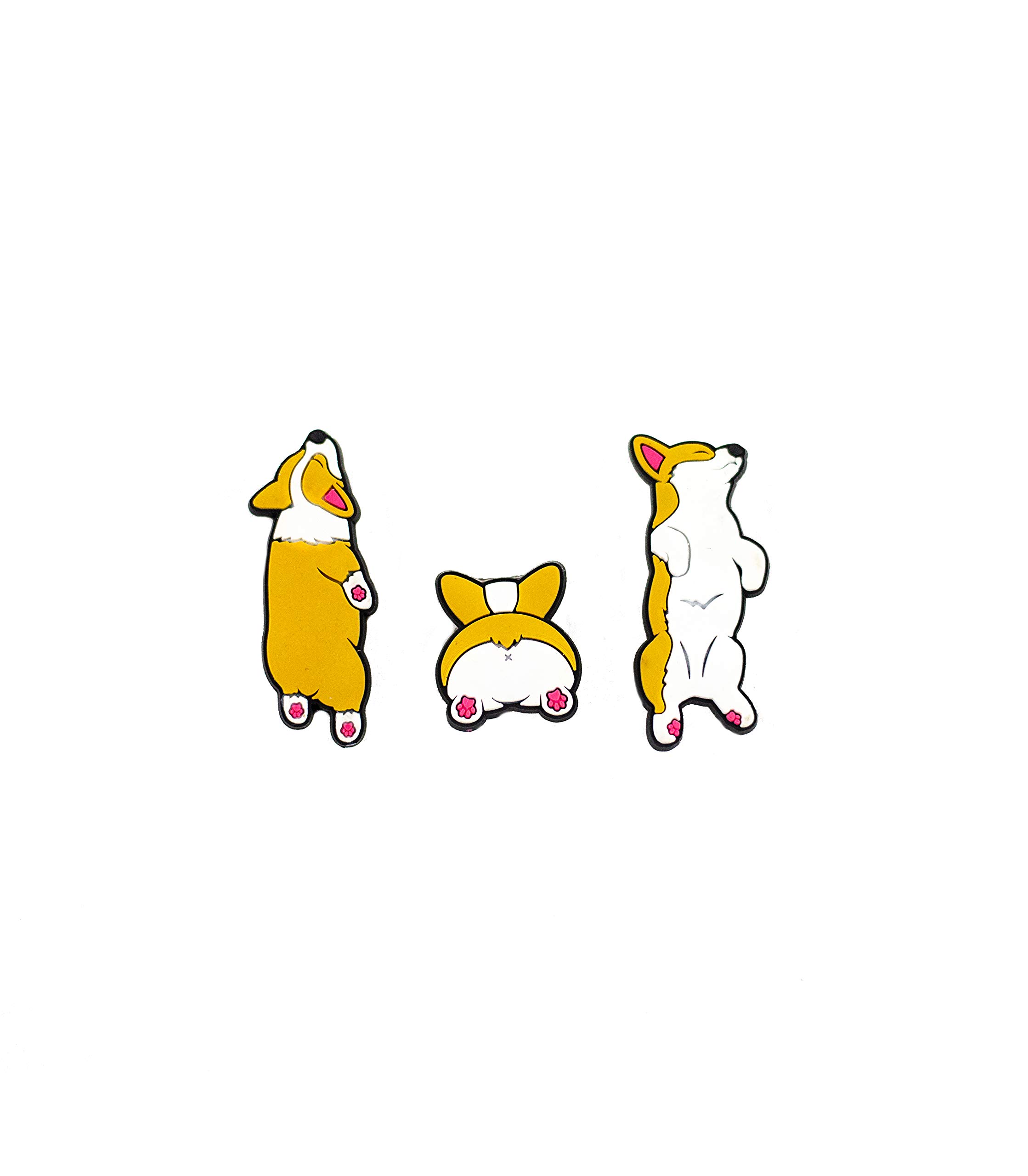Nayothecorgi - Corgi 3 pieces shoe charms Compatible with Crocs shoes