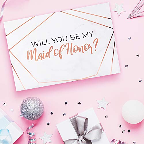 Maid of Honor Proposal Box | 1 pack | Maid of Honor Box | Maid of Honor Proposal Gift | Modern Marble Design