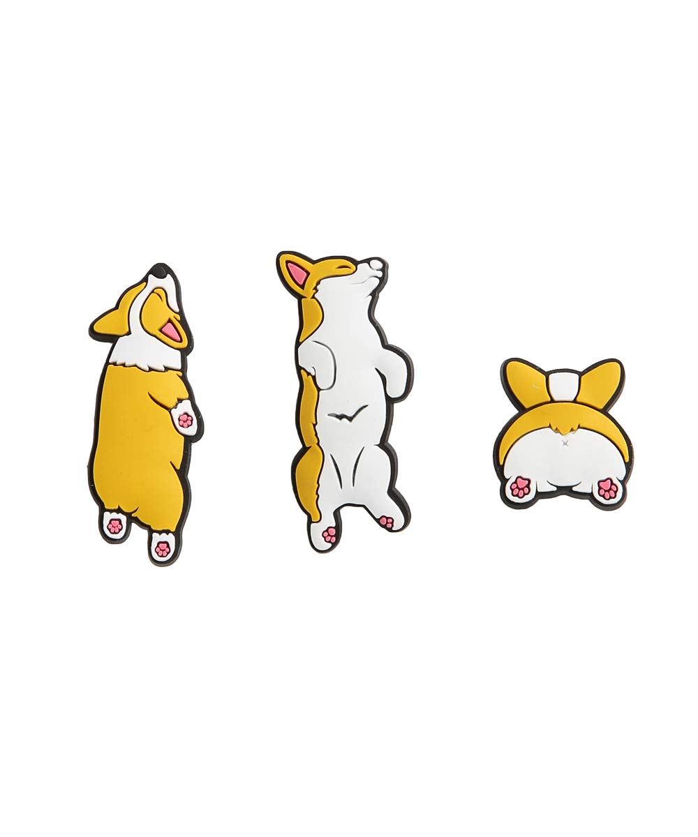Nayothecorgi - Corgi 3 pieces shoe charms Compatible with Crocs shoes