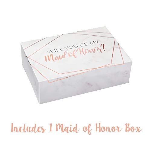 Maid of Honor Proposal Box | 1 pack | Maid of Honor Box | Maid of Honor Proposal Gift | Modern Marble Design
