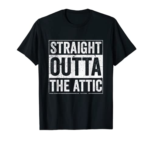 Funny HVAC Tech Shirt Straight Outta The Attic Mens HVAC T-Shirt