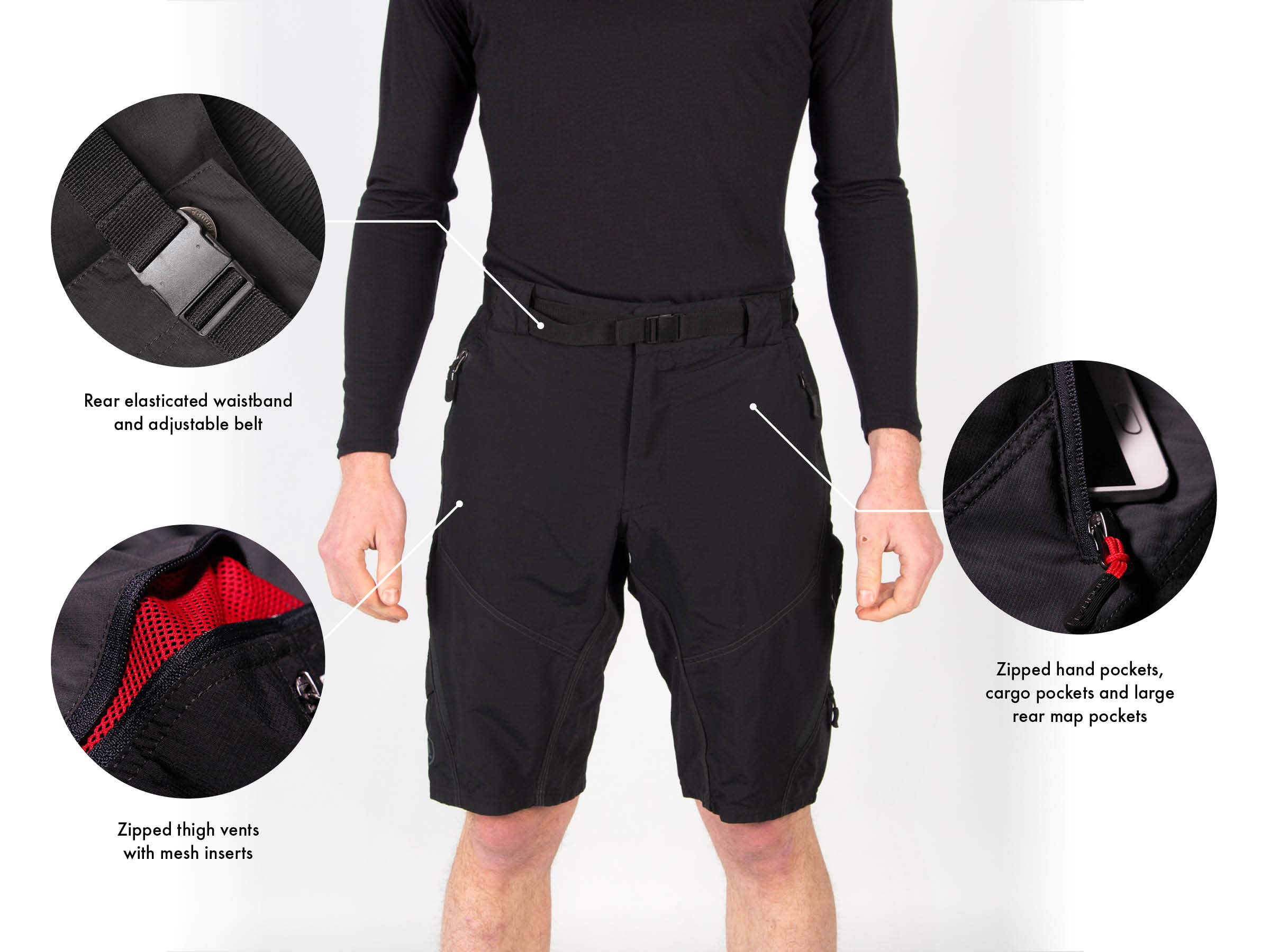 Endura Mens Hummvee Mountain Bike Baggy Cycling Short with Liner Grey 2022, Large