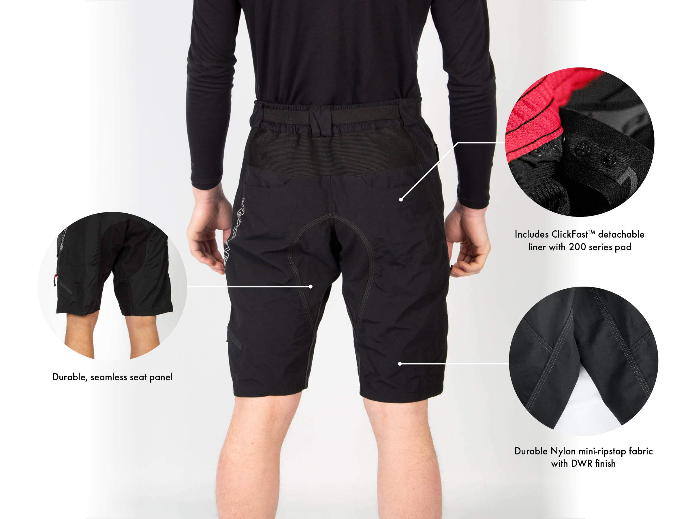 Endura Mens Hummvee Mountain Bike Baggy Cycling Short with Liner Grey 2022, Large