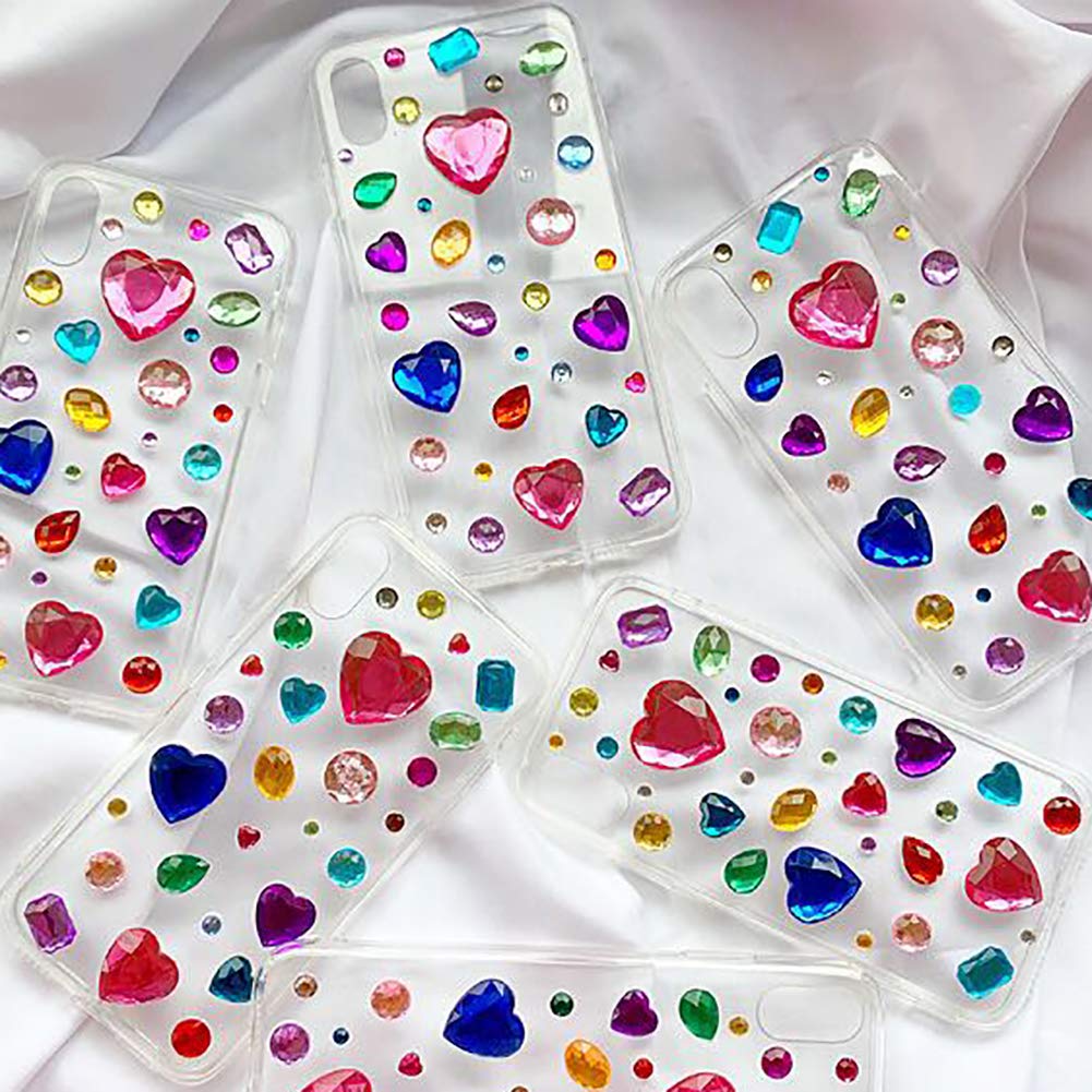 365pcs Jewels Stickers Gem Stickers Rhinestone for Crafts Sticker Gems Self Adhesive Bling Jewels