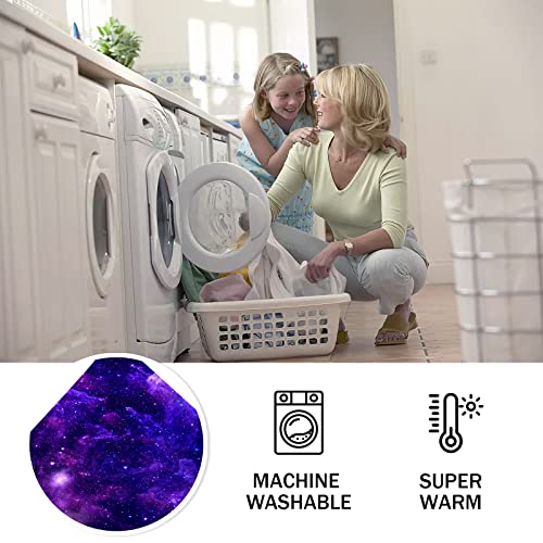 Ultra-Soft Cozy Flannel Fleece Throw Blankets 40"x50", Smooth Warm Fuzzy Plush Blankets for Sofa Bed Kids Adults (Galaxy Solar System Universe Space Astronomy)