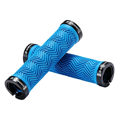 Boenoea Mountain Bike Handlebar Grips Lock on,Anti-Slip Shock Absorbing Bicycle Grips 130mm for Mountain Bike Downhill MTB