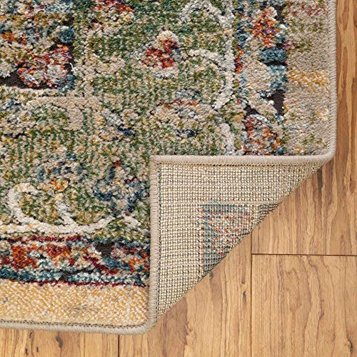 Unique Loom Isabella Collection Traditional Medallion Green Area Rug (5' 0 x 8' 0)