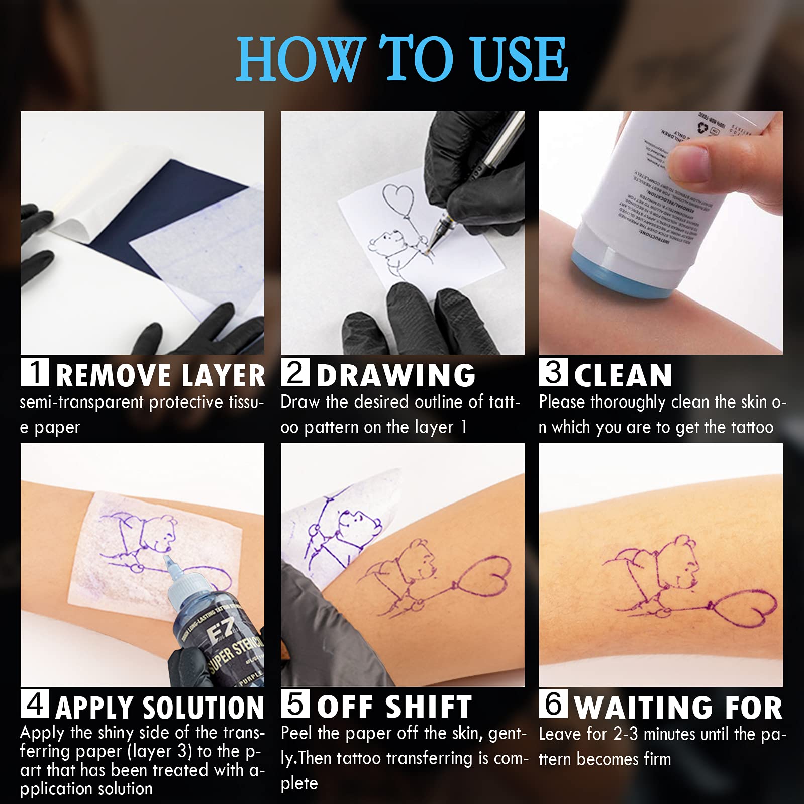 Tattoo Transfer Paper, 35 Sheets Tattoo Stencil Transfer Paper for Tattooing