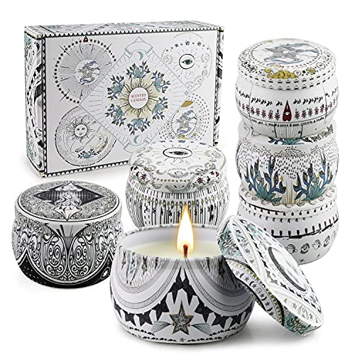 Scented Candles Gifts for Women, 6 Pcs 34 Oz Tarot Candle Set, Unique Witchy Gift, Thank You Gift for Bath, Yoga, Stress Relief Gift Basket for Women, Perfect for Valentines Day, Friend Birthday Gifts