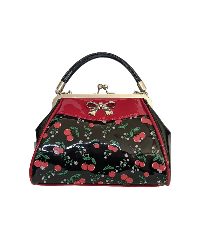Lost Queen New Romantics Kisslock Vintage Cherry Blossom Handbag Purse