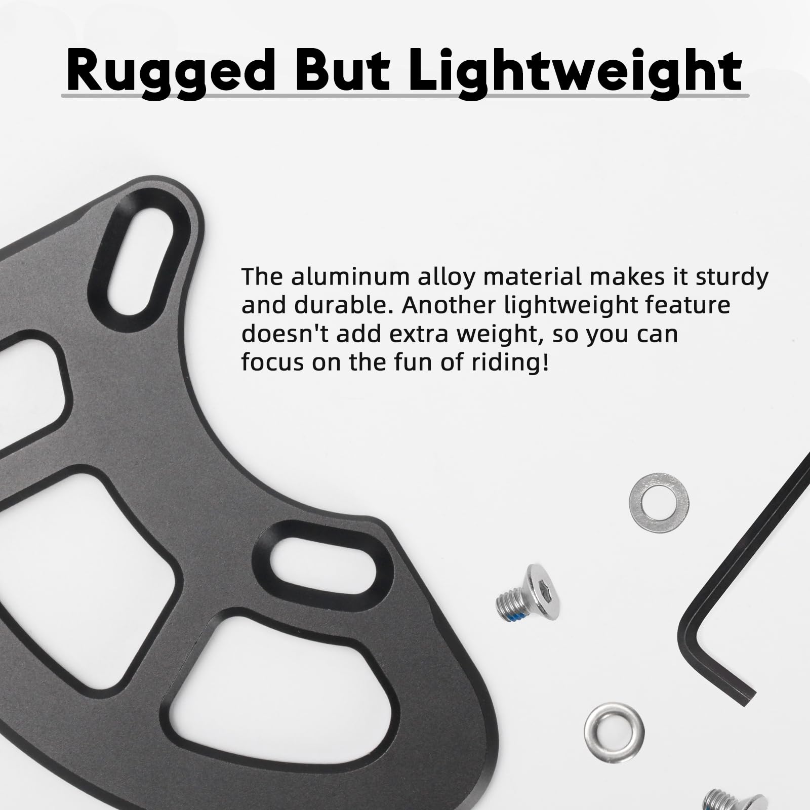MTB Bash Guard - for 26t-36t Cassette - ISCG05 and ISCG03 Connector - High Tensile Strength Alloy - Protects Bike Chain Effectively - Designed for Mountain Bike Chains and BMX Chains