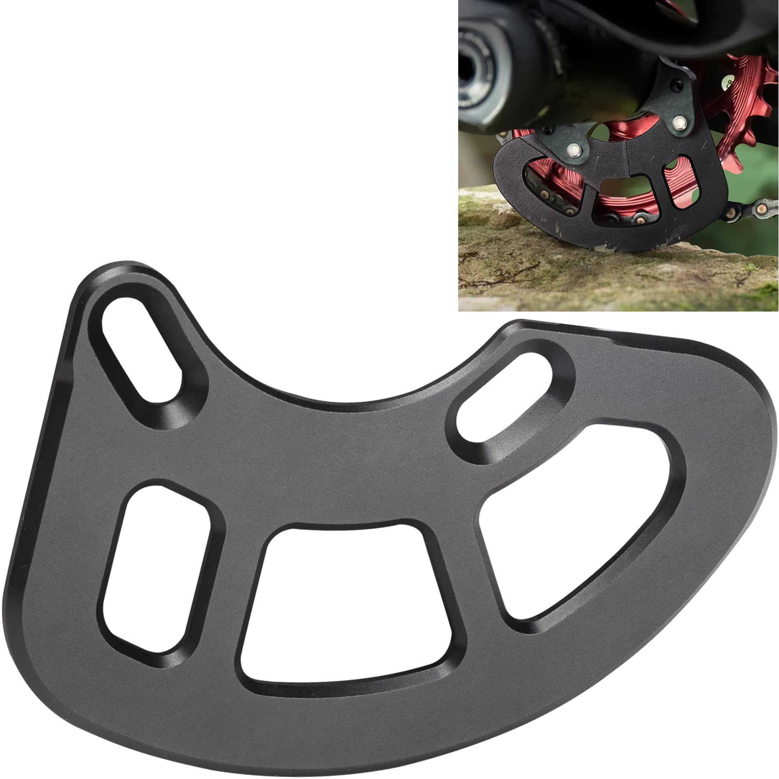 MTB Bash Guard - for 26t-36t Cassette - ISCG05 and ISCG03 Connector - High Tensile Strength Alloy - Protects Bike Chain Effectively - Designed for Mountain Bike Chains and BMX Chains