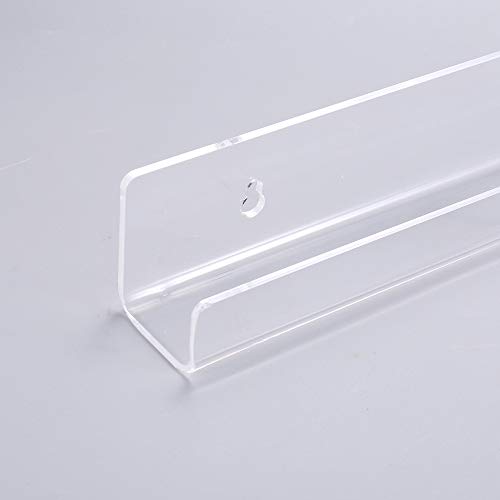 Clear Vinyl Record Shelf Wall Mount for 7 inch CD DVD Single EP LPs Acrylic Album Records Display Floating Rack Holder for Wall Sheving Juice Bottle Sample Lipstick Collection Hanger 8 Packs Invisible