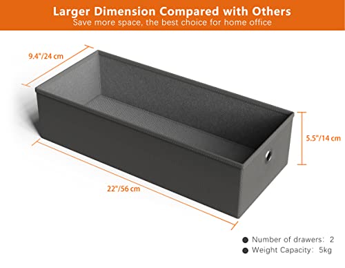 HOMIDEC Office Desk, Computer Desk with Drawers 47" Study Writing Desks for Home with Storage Shelves, Desks & Workstations for Home Office Bedroom