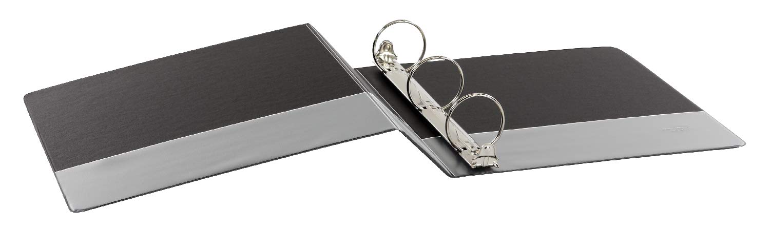 Cardinal Economy 3 Ring Binder, 2 Inch, Presentation View, Black, Holds 475 Sheets, Nonstick, PVC Free, 4 Pack of Binders (79522)
