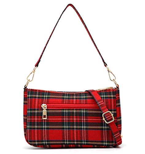 Ro Rox Sheena Tartan Check Punk 90's Crossbody Purse Handbag