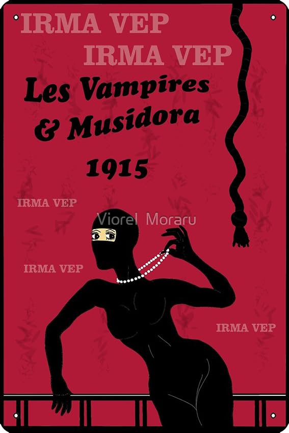 Musidora as Irma Vep Poster Metal Tin Sign Plaque Man Cave Wall 8x12 Inch Wall Art Decoration