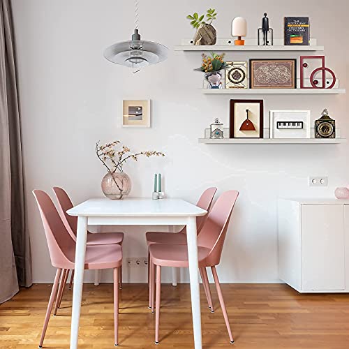Calenzana Wall Mounted Floating Shelves, 3 Pack 24 inch and 3 Pack 36 inch Photo Picture Ledge Shelf for Living Room Bathroom Bedroom Kitchen Office, Creamy White