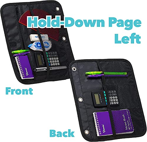 Case-it The Dual 2-in-1 Zipper Binder - Two 1.5 Inch D-Rings - Includes Pencil Pouch - Multiple Pockets - 600 Sheet Capacity - Comes with Shoulder Strap - Mint Blue Dual-101