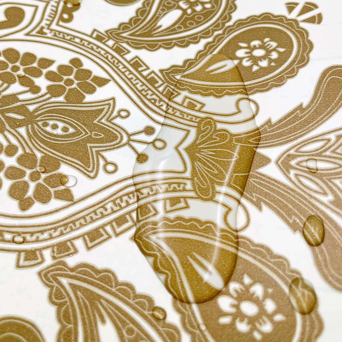 Yifely Luxury Gold Damask Shelving Paper Removable Shelf Liner Adhesive Cabinet Sticker 17.7 Inch by 9.8 Feet