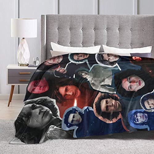 Blankets Adam Driver Kylo Ren Adam Sackler Soft and Comfortable Warm Fleece Throw Blankets Yoga Blankets Beach Blanket Picnic Blankets for Sofa Bed Camping Travel … (Black, 60"x50")
