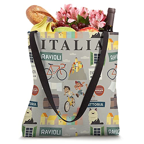 Disney Pixar Luca Italia Land Icons Tote Bag