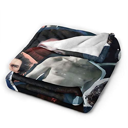 Blankets Adam Driver Kylo Ren Adam Sackler Soft and Comfortable Warm Fleece Throw Blankets Yoga Blankets Beach Blanket Picnic Blankets for Sofa Bed Camping Travel … (Black, 60"x50")